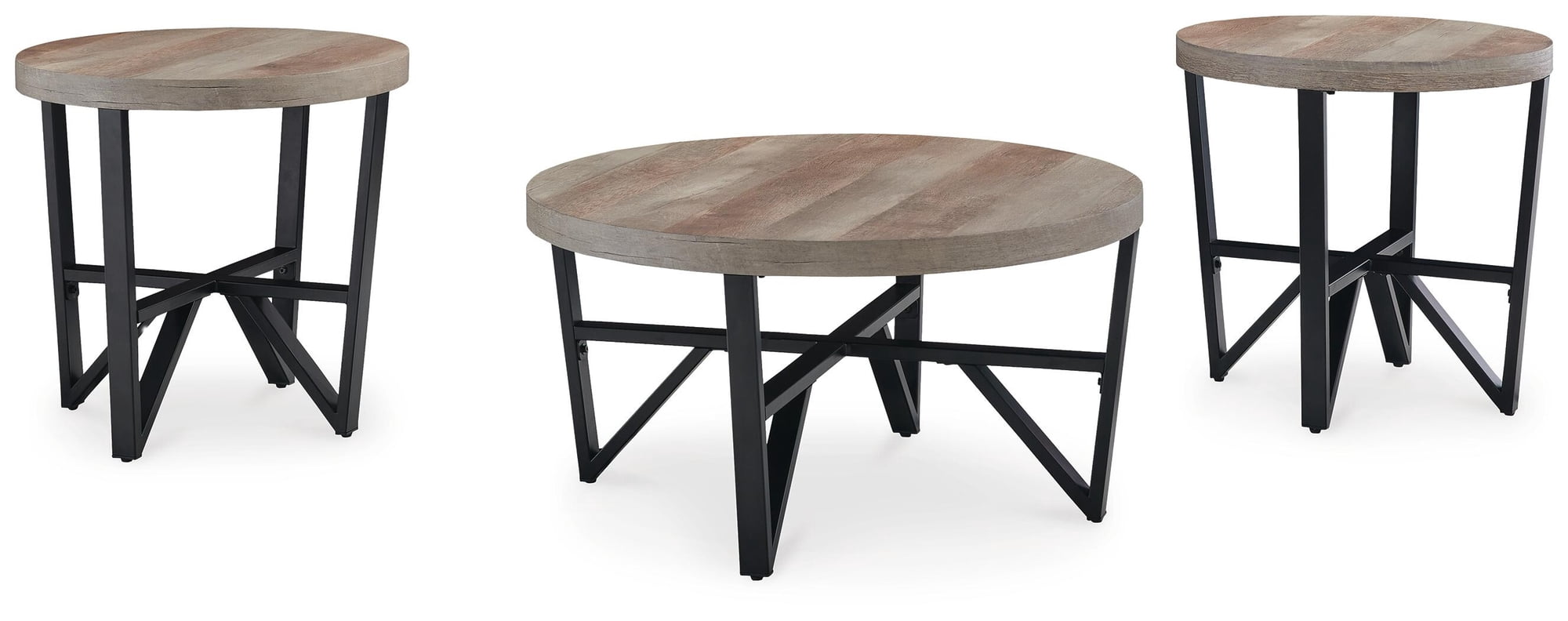 Signature Design by Ashley Deanlee Table (Set of 3), Grayish Brown ...