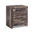 Signature Design by Ashley Derekson 2 Drawer Nightstand, Rustic Gray ...