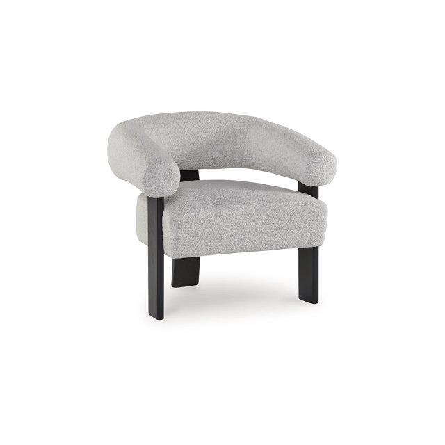 Signature Design by Ashley Dultish Barrel Back Accent Chair, Snow Gray ...