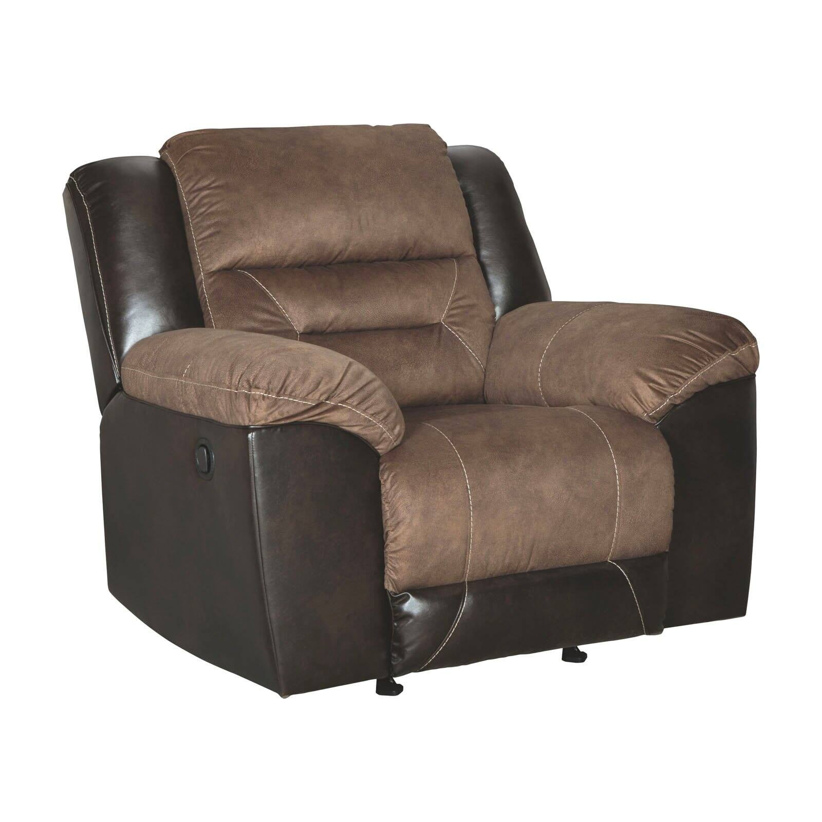 Ashley Signature Design Faux Leather Earhart Rocker Recliner in ...