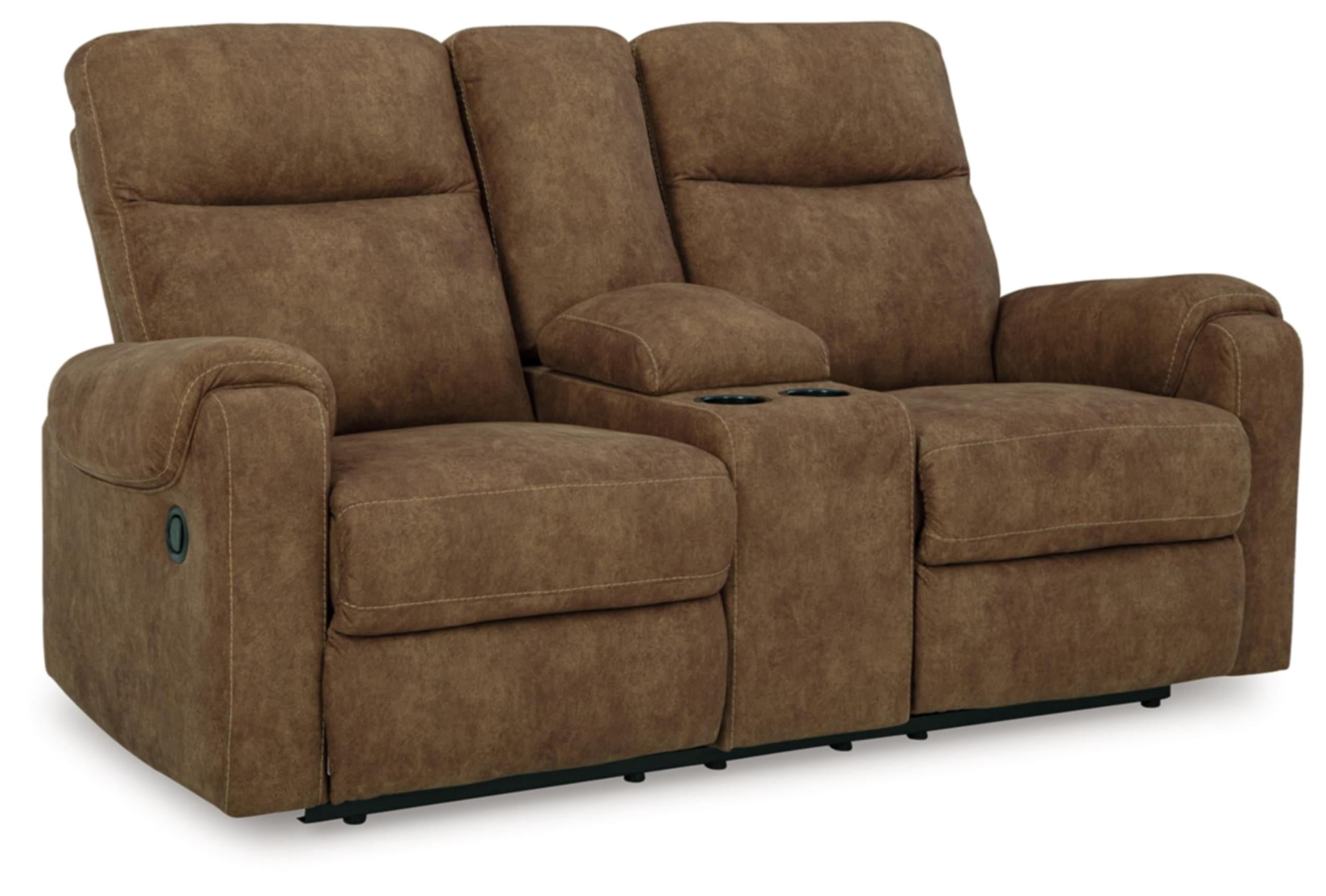 Signature Design by Ashley Edenwold Brown Reclining Loveseat with ...
