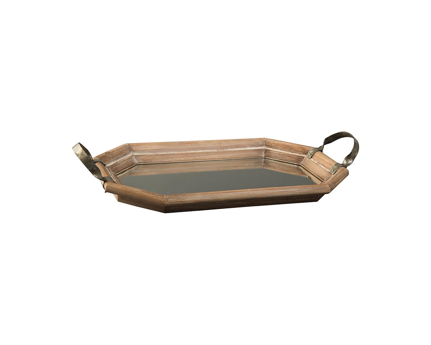 Signature Design by Ashley Erling Rustic Wood Mirrored Decorative Tray ...