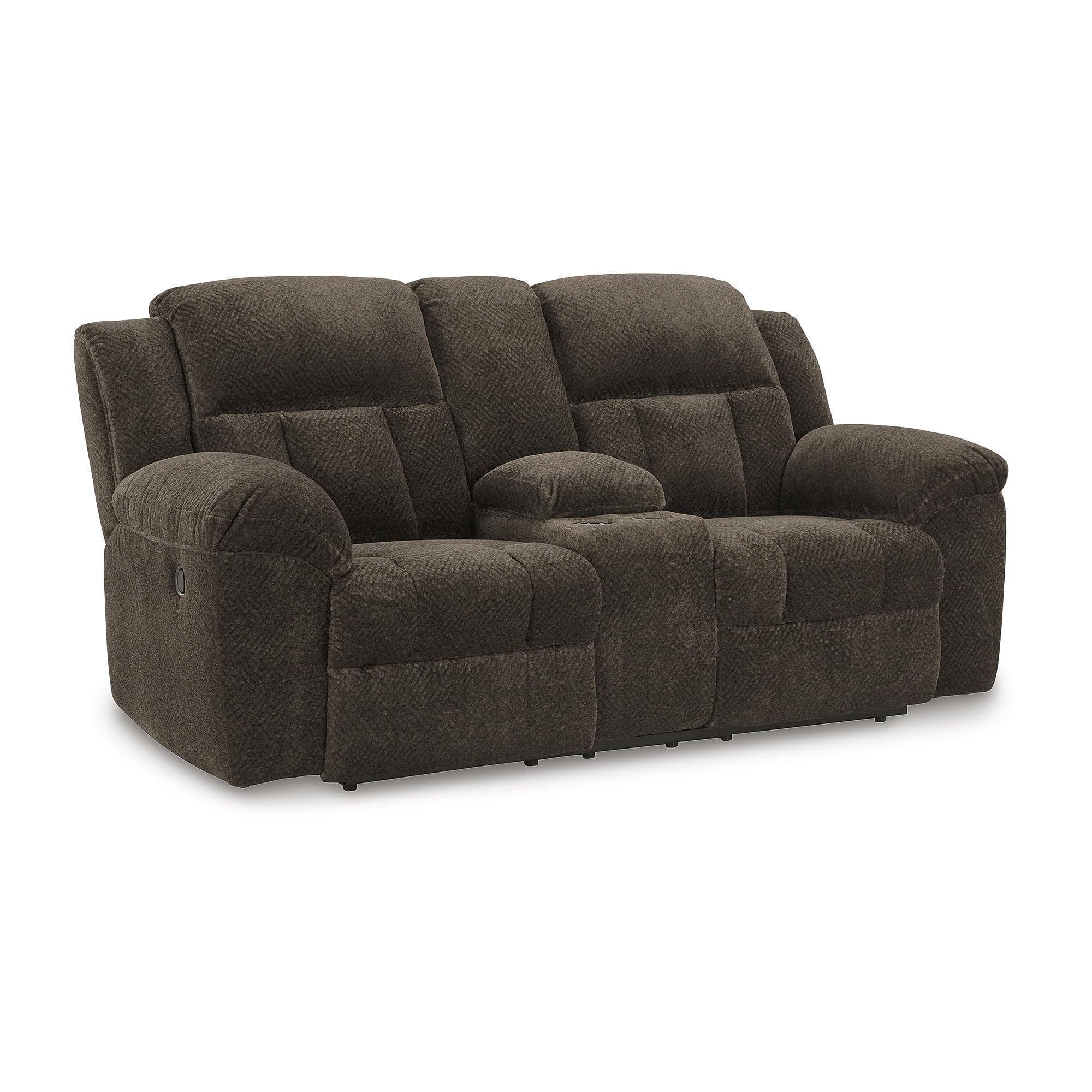 Signature Design by Ashley Furniture Frohn Chocolate Reclining Loveseat ...