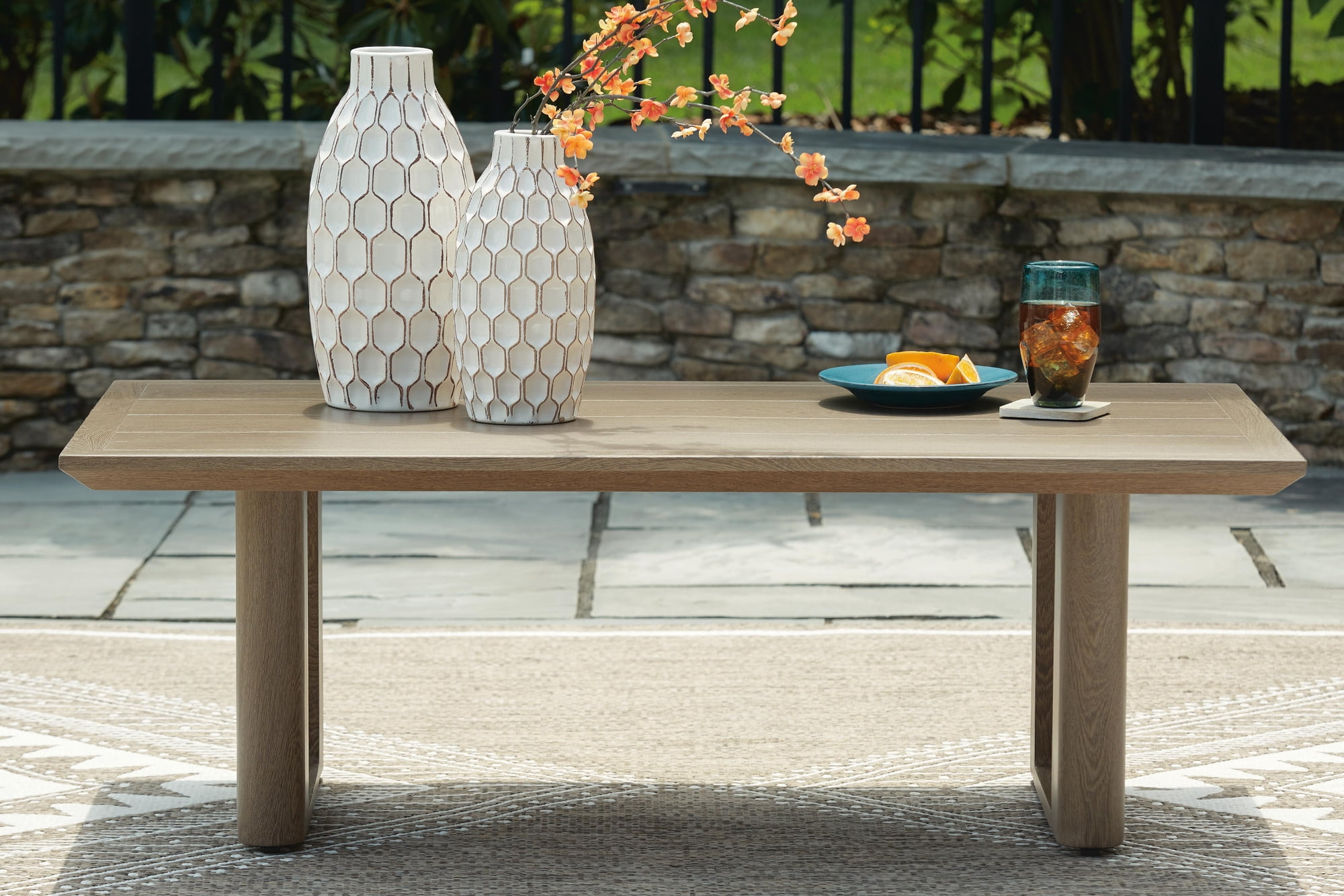 Signature Design by Ashley Serene Bay Rectangular Outdoor Coffee Table ...