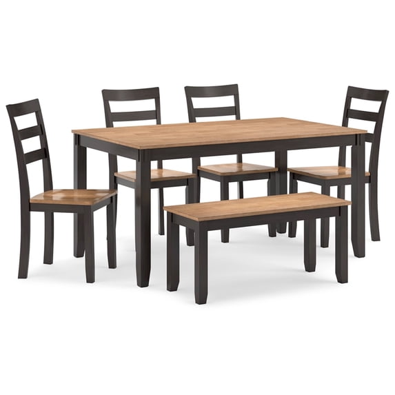 Ashley Furniture, Dining Table Set, 60"x36", Natural Brown - Walmart.com