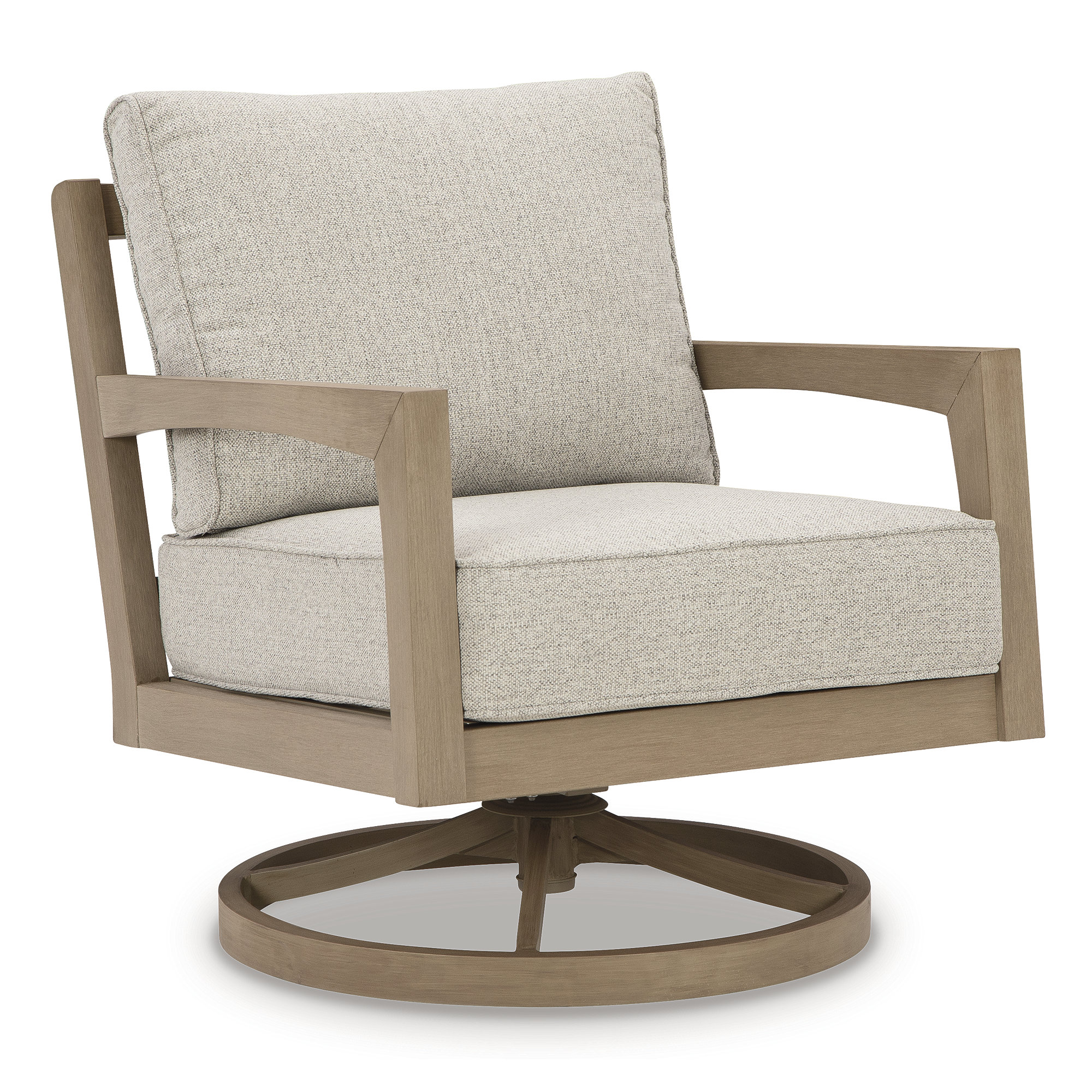 Padma's Plantation Outdoor Wing Chair- Kubu-With White Outdoor Cushion ...