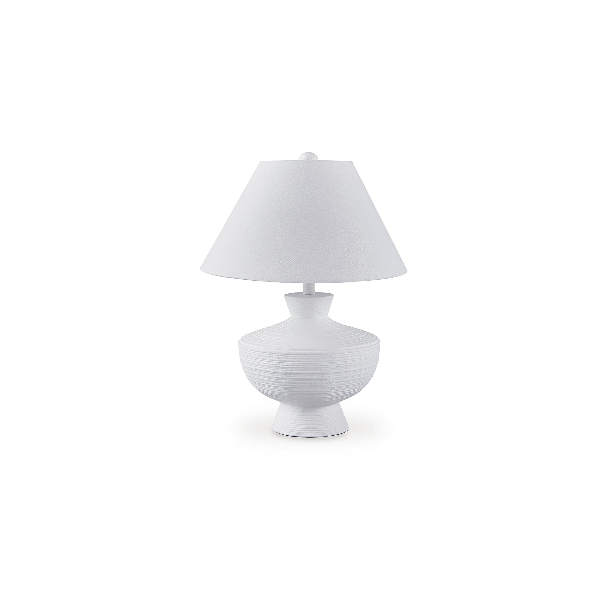 Signature Design by Ashley Harelwood Poly Table Lamp, Sanded White ...
