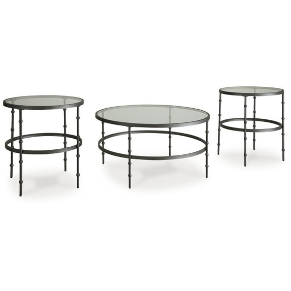 Signature Design by Ashley Kellyco Round Table Set (Coffee Table & 2 ...