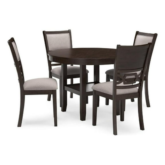 Signature Design by Ashley Langwest Brown Dining Table and 4 Chairs ...