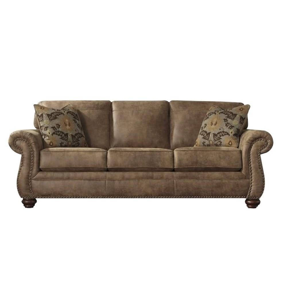 Ashley Signature Design Larkinhurst Faux Leather Sofa, Rolled Arm ...