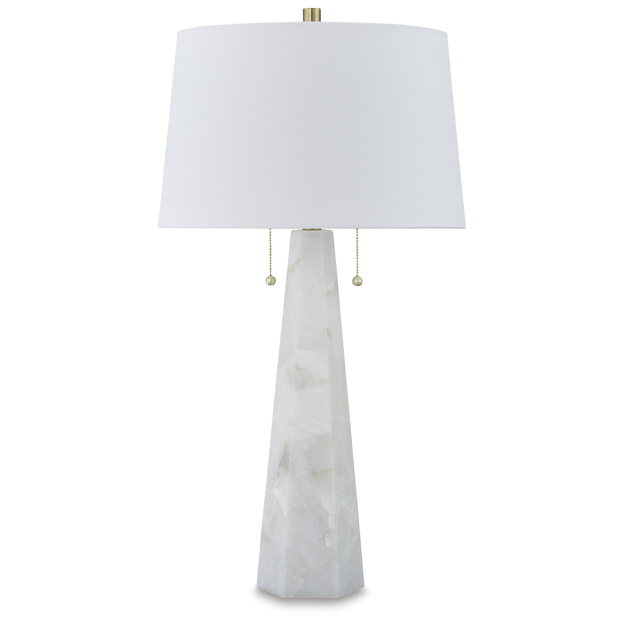 Signature Design by Ashley Laurellen Modern White Alabaster Table Lamp ...