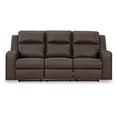 Ashley Furniture, Modern Recliner Sofa, Brown, with Drop-Down Table ...