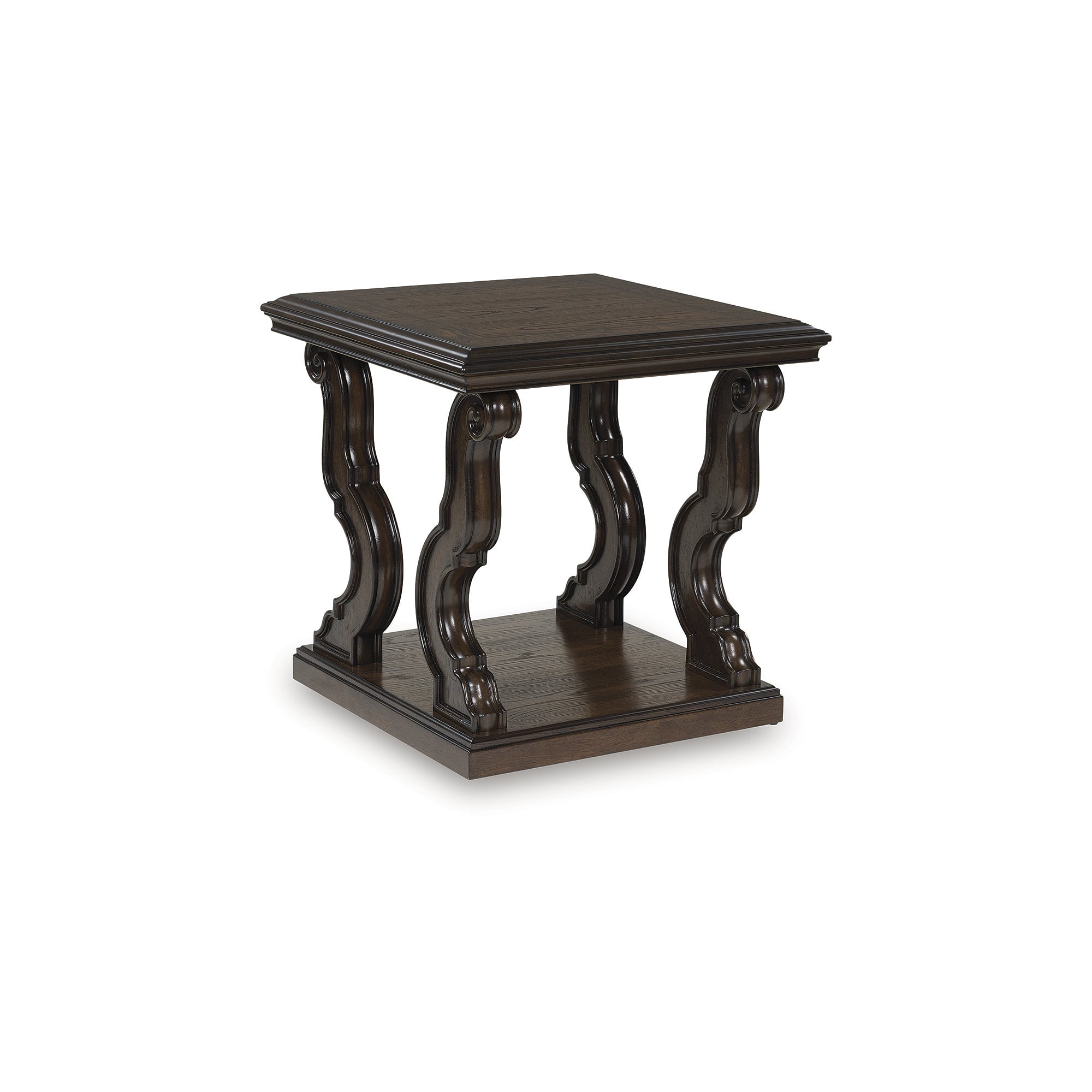Signature Design by Ashley Maylee Square End Table with Ornate Scrolled ...