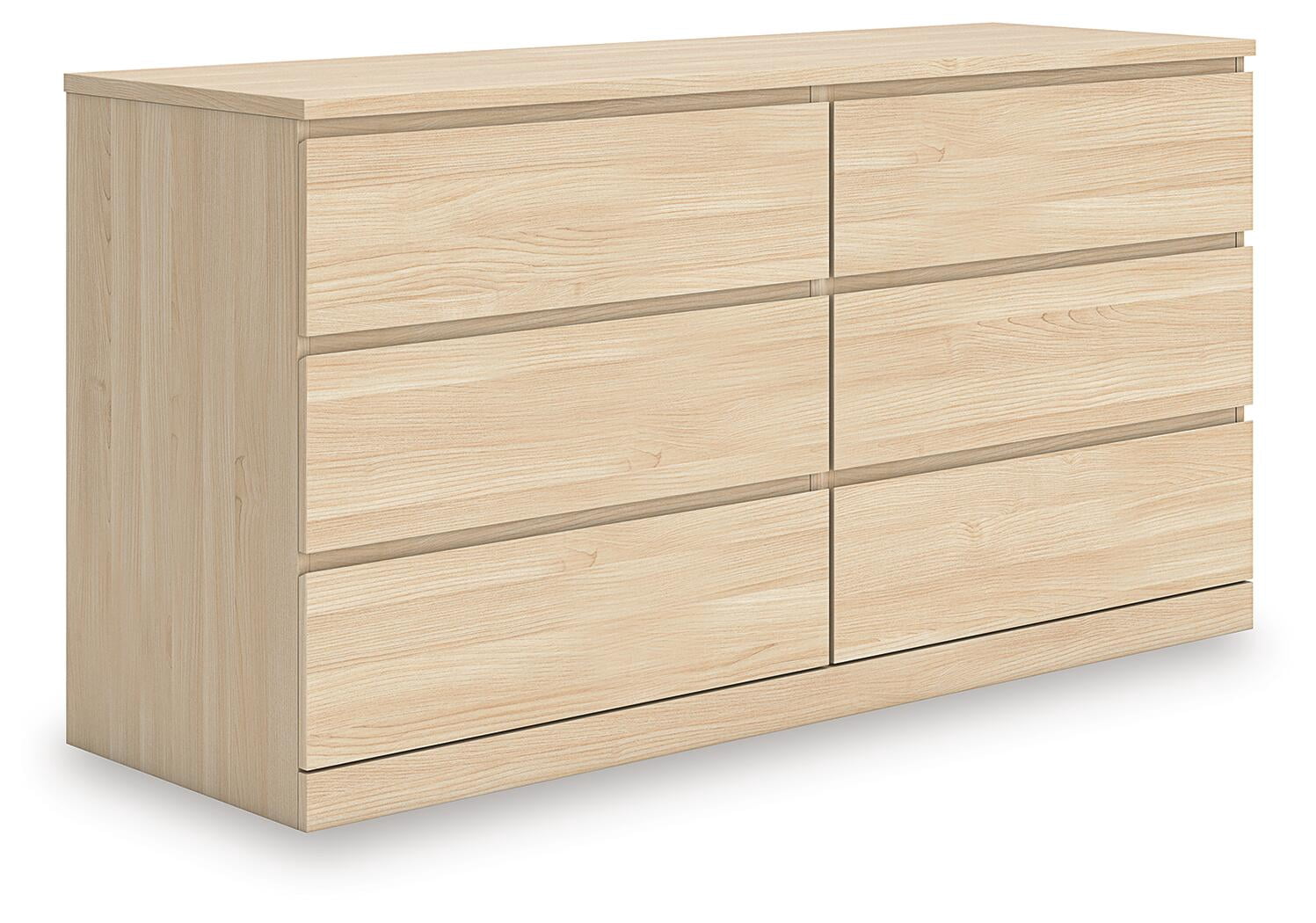 Signature Design by Ashley Modern Onita 6 Drawer Dresser, Natural Brown ...