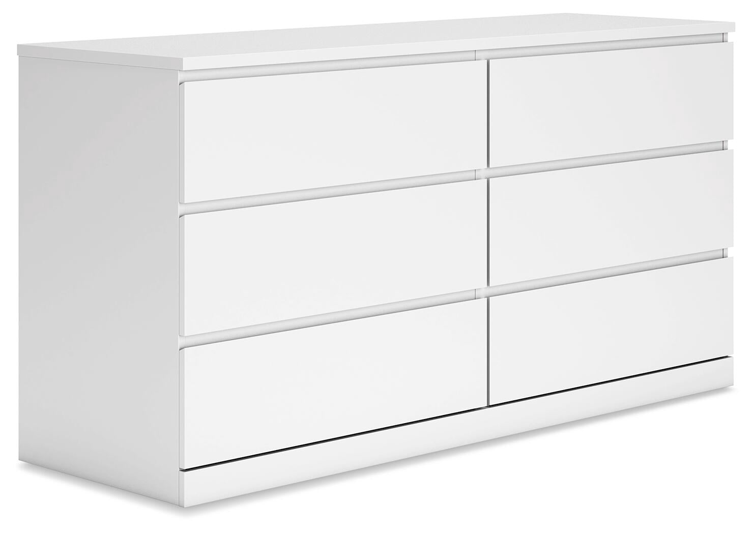 Signature Design by Ashley Onita Modern 6 Drawer Dresser, White ...