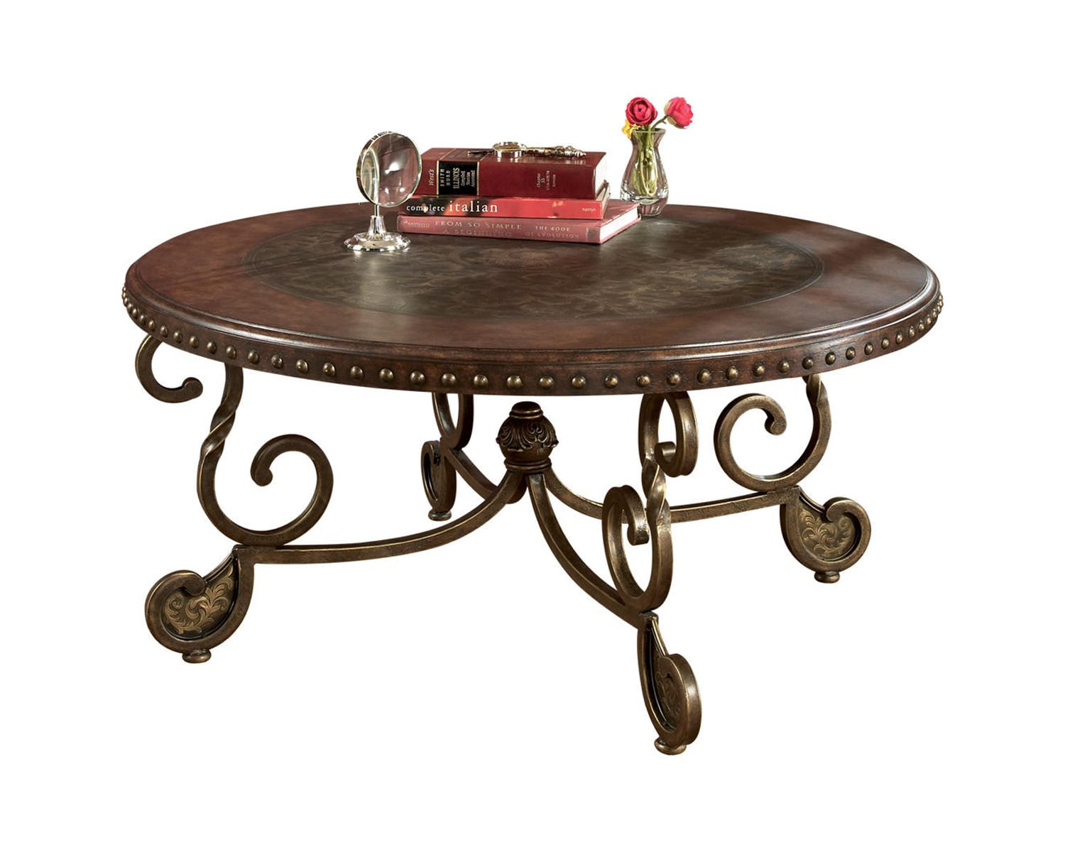 Signature Design by Ashley Rafferty Ornate Round Coffee Tabe with ...