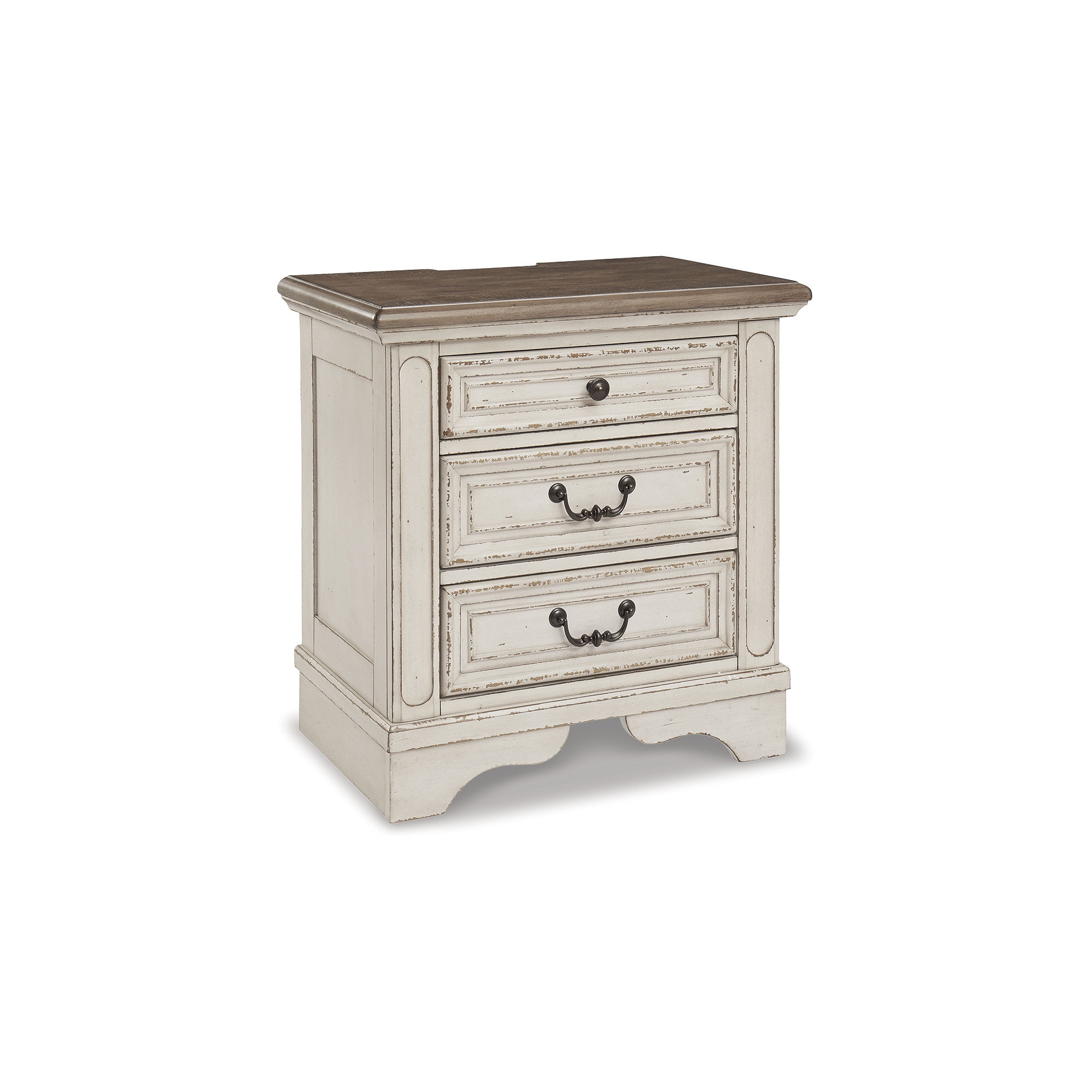 Ashley Realyn 3-Drawer Nightstand Furniture with USB Ports & Electrical ...
