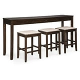 Ashley Rokane Urban Farmhouse Counter Height Dining Set, Brown Wood ...