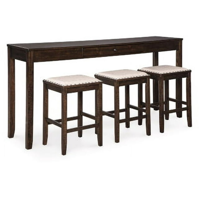 Ashley Rokane Urban Farmhouse Counter Height Dining Set, Brown Wood ...