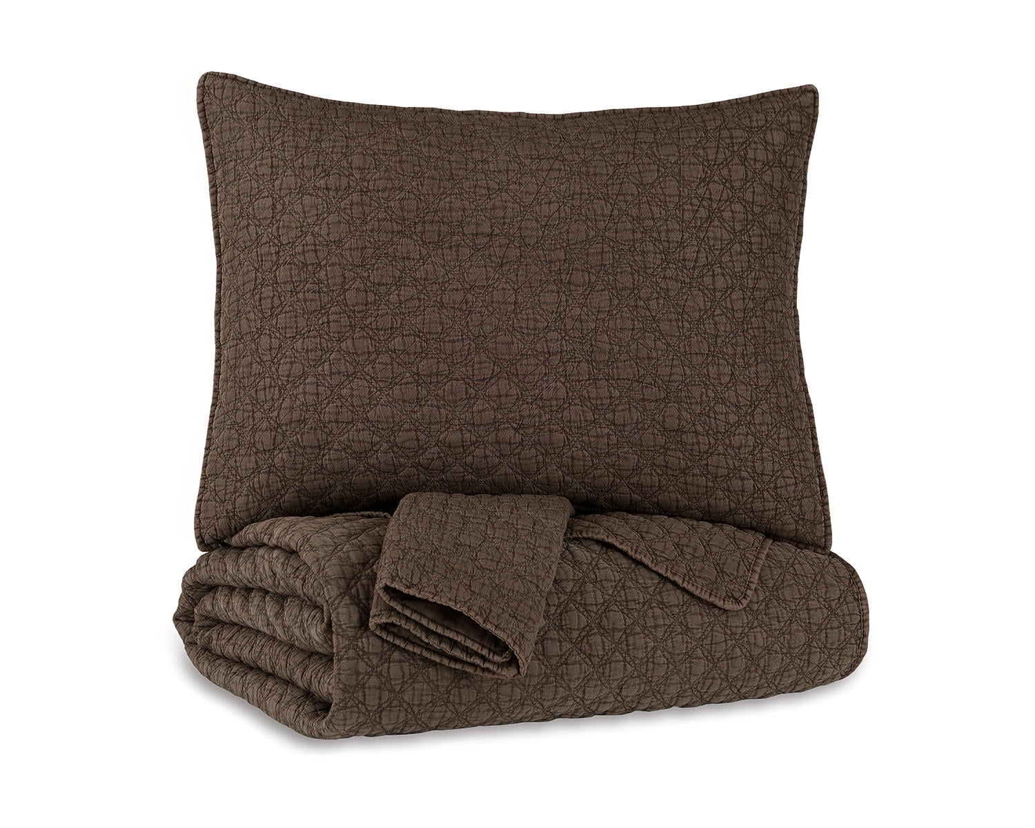 Signature Design by Ashley Casual Ryter 3-Piece King Coverlet Set Brown ...