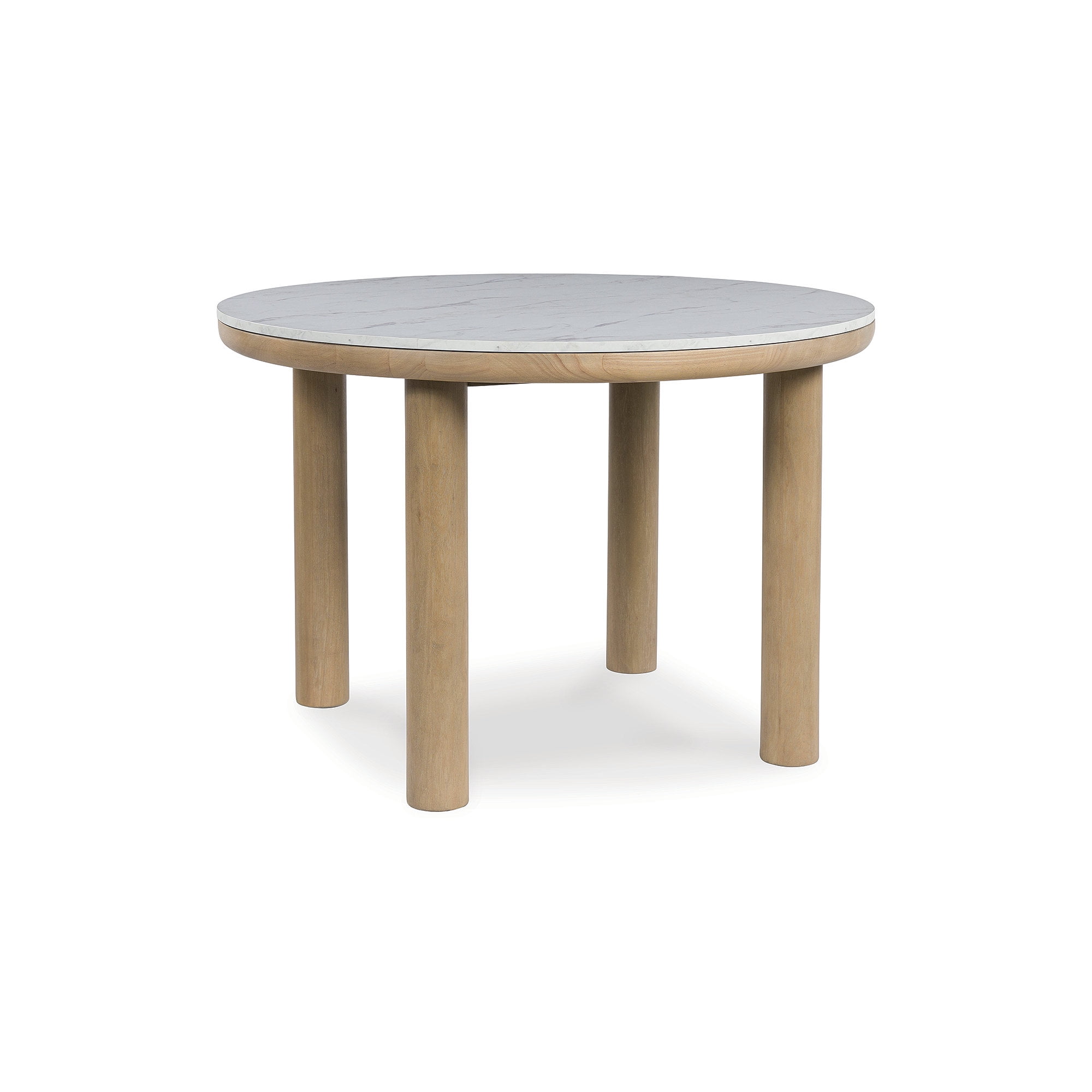 Signature Design by Ashley Sawdyn Modern Round Dining Table with Faux ...