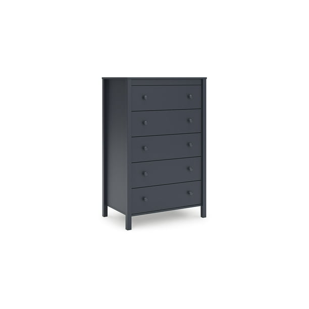 Signature Design by Ashley Simmenfort 5 Drawer Tall Dresser Navy Blue