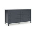 Signature Design by Ashley Simmenfort Six Drawer Dresser, Navy Blue ...