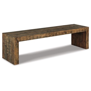 HomePop Faux Brown Leather Button Tufted Decorative Bench - Walmart.com