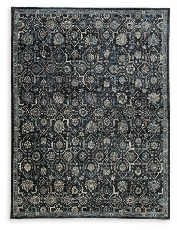 Signature Design by Ashley Traditional Hilcott 7'10" x 10'6" Rug Blue ...