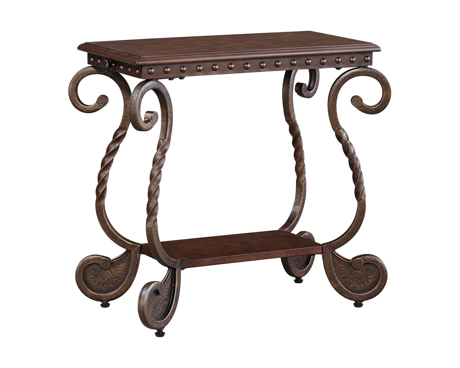 Signature Design by Ashley Traditional Rafferty Chairside End Table ...