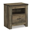 Ashley Drystan 2-Drawer Wood Nightstand with USB Charging Stations ...