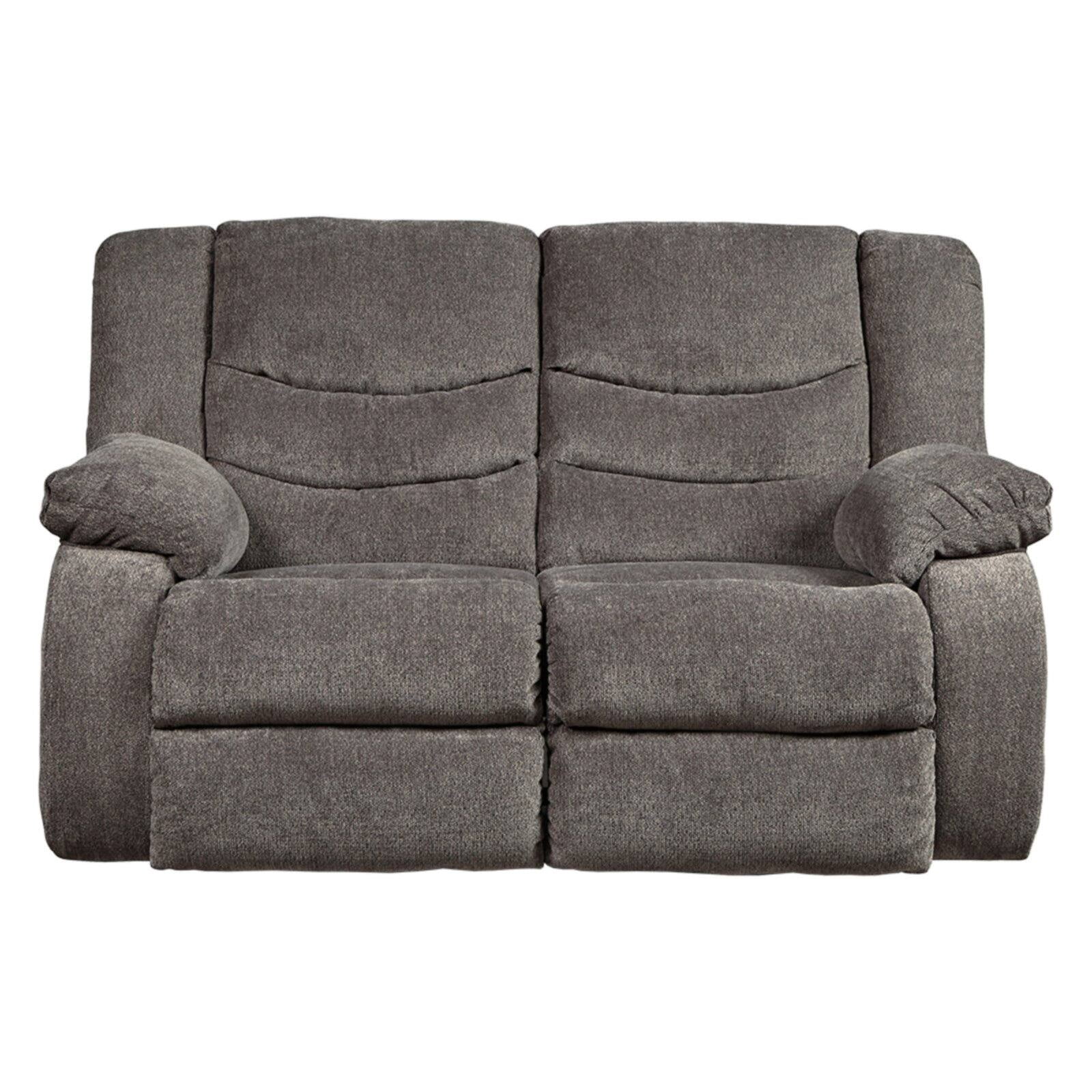 Signature Design by Ashley, Gray Double Recliner Love Seat with ...