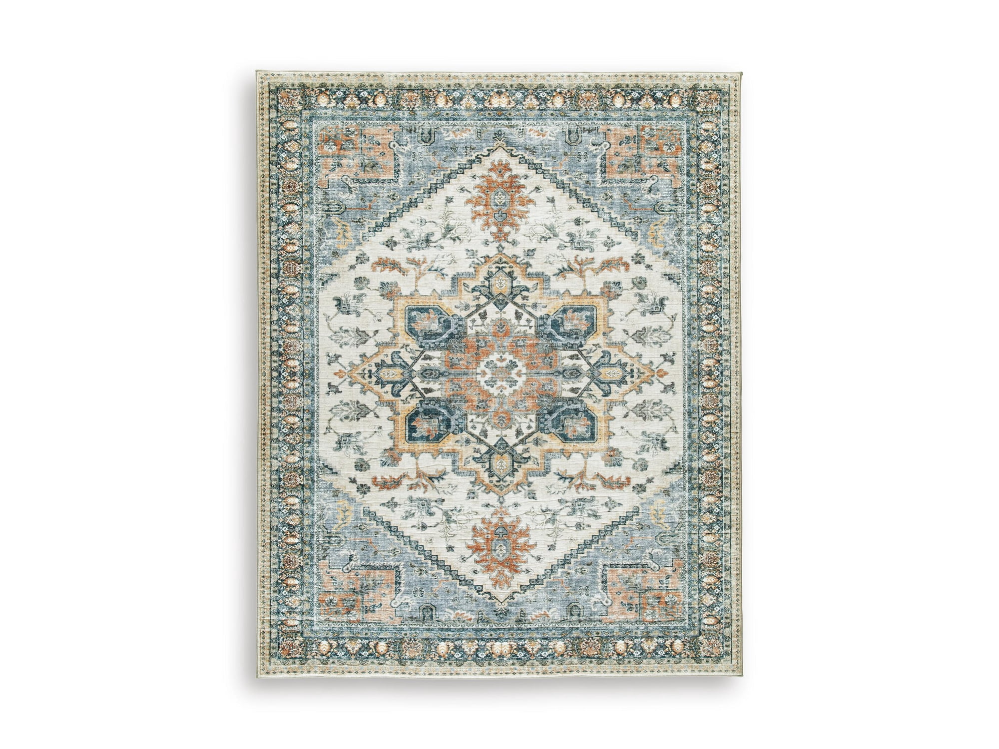 Signature Design by Ashley Wallney 8' x 10' Memory Foam Area Rug, Blue ...