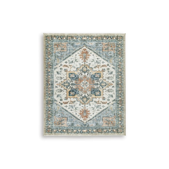 Signature Design by Ashley Wallney 8' x 10' Memory Foam Area Rug, Blue ...