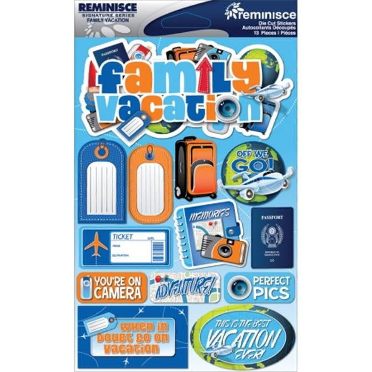 Signature Dimensional Stickers 4.5"X6" Sheet-Family Vacation, Pk 3 ...