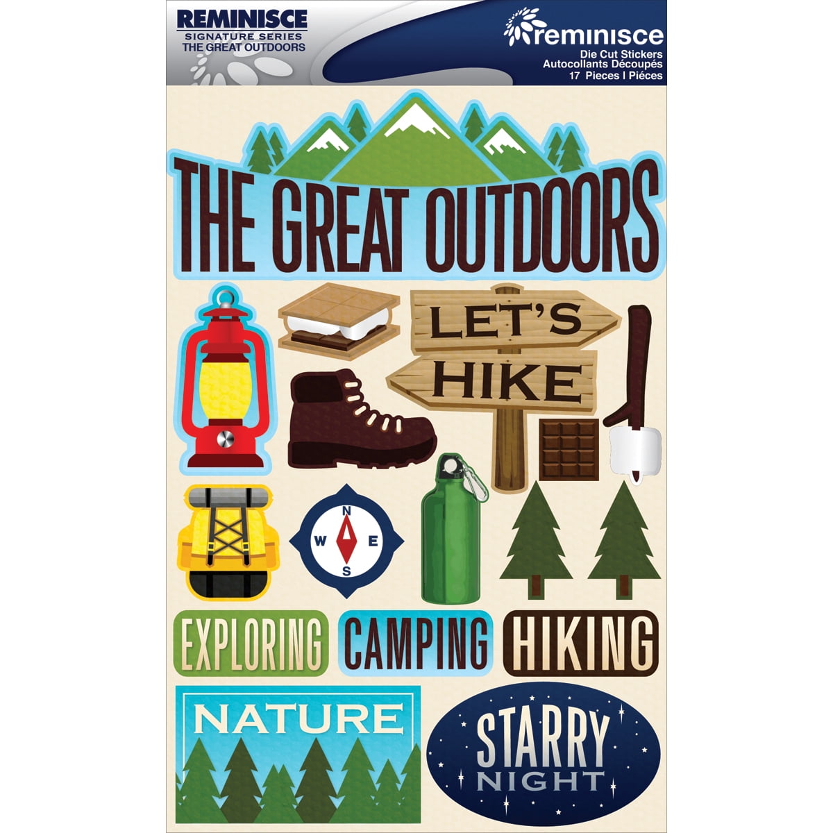 Signature Dimensional Stickers 4.5"X6" Sheet-Great Outdoors - Walmart.com