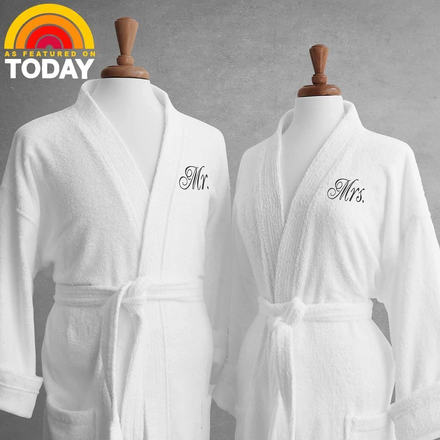 Signature Egyptian Cotton Terry Spa Robes - Absorbent Long Cloth ...