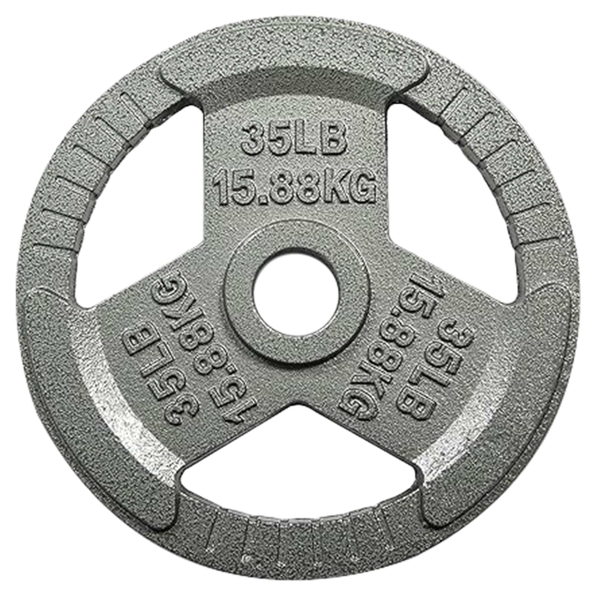 Signature Fitness 35LB Cast Iron Olympic Weight Plate, Single Plate, 2 ...
