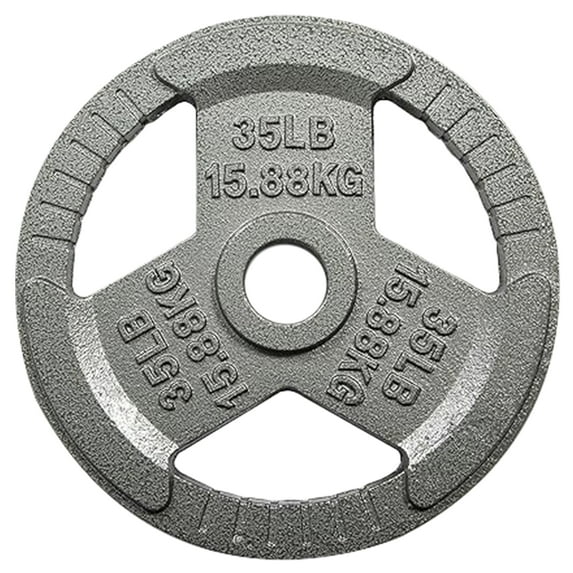 Signature Fitness 35LB Cast Iron Olympic Weight Plate, Single Plate, 2 ...