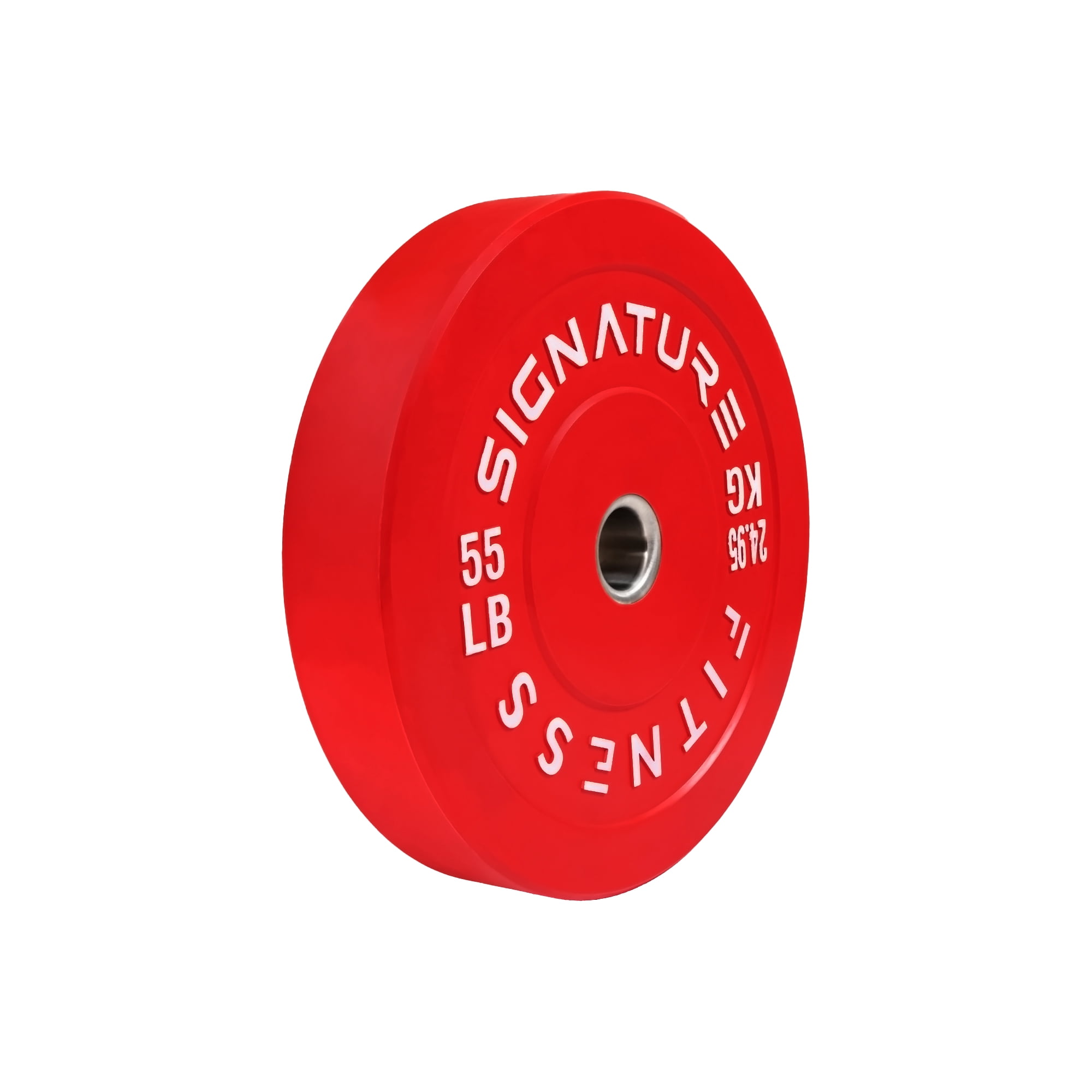 Signature Fitness 55LB Olympic Bumper Plate – 2-Inch Rubber Weight ...