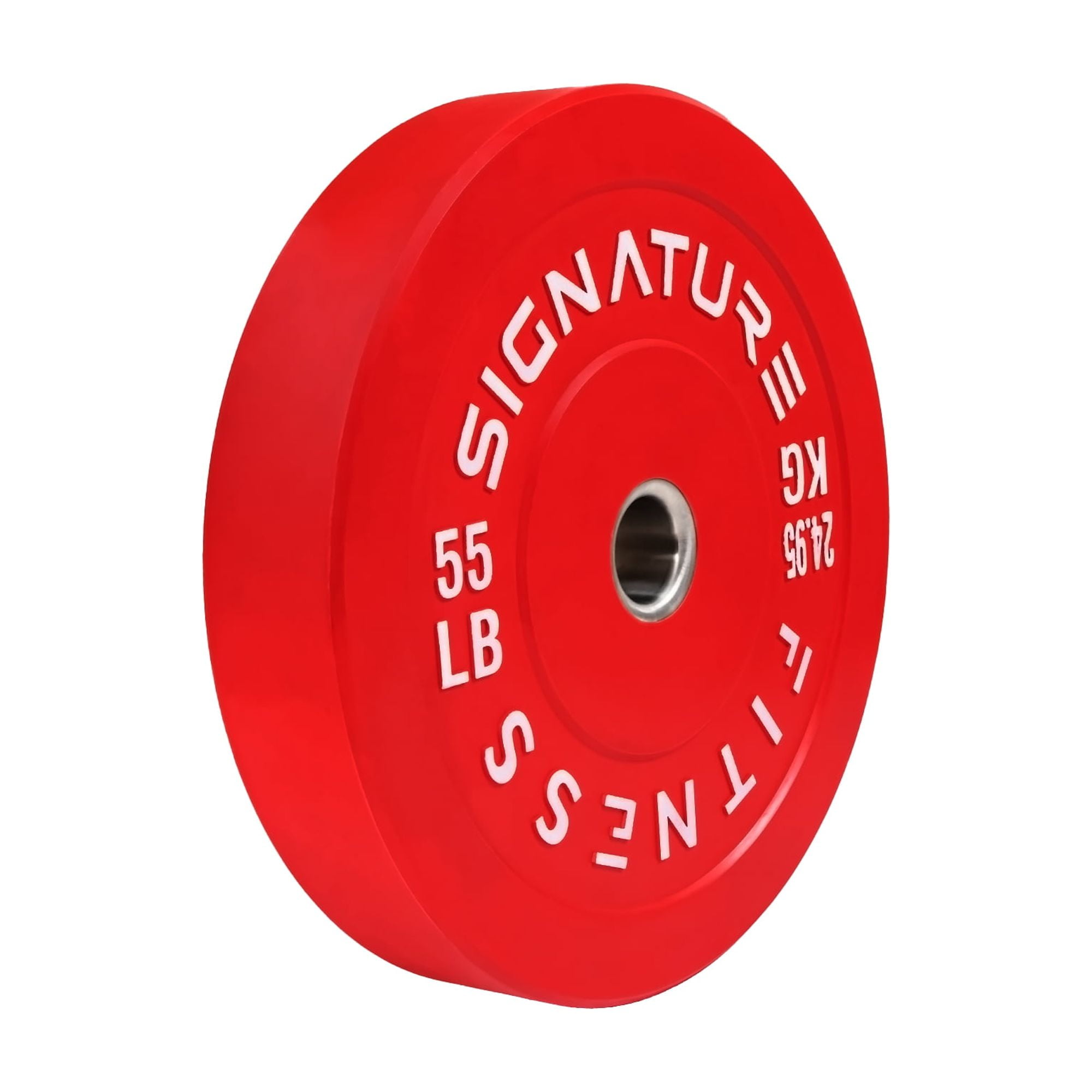 Signature Fitness 55LB Olympic Bumper Plate – 2-Inch Rubber Weight ...