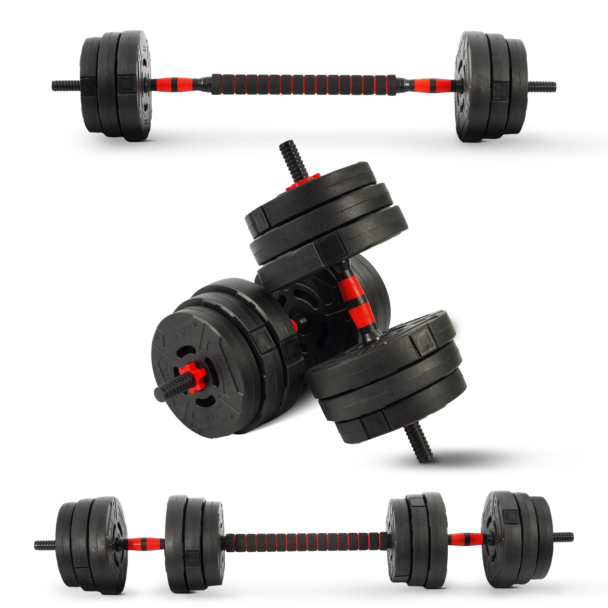 Signature Fitness Adjustable Dumbbell Set, Portable Design with ...