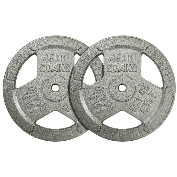Signature Fitness Cast Iron Weight Plates for Strength Training, Fits 1 ...