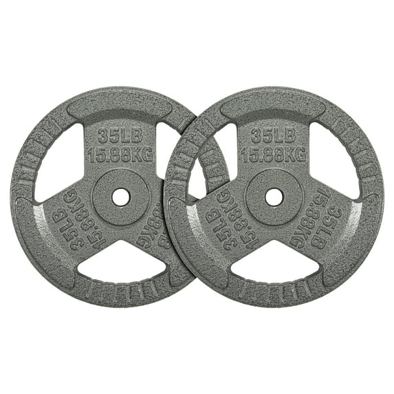 Signature Fitness Cast Iron Weight Plates for Strength Training, Fits 1 ...