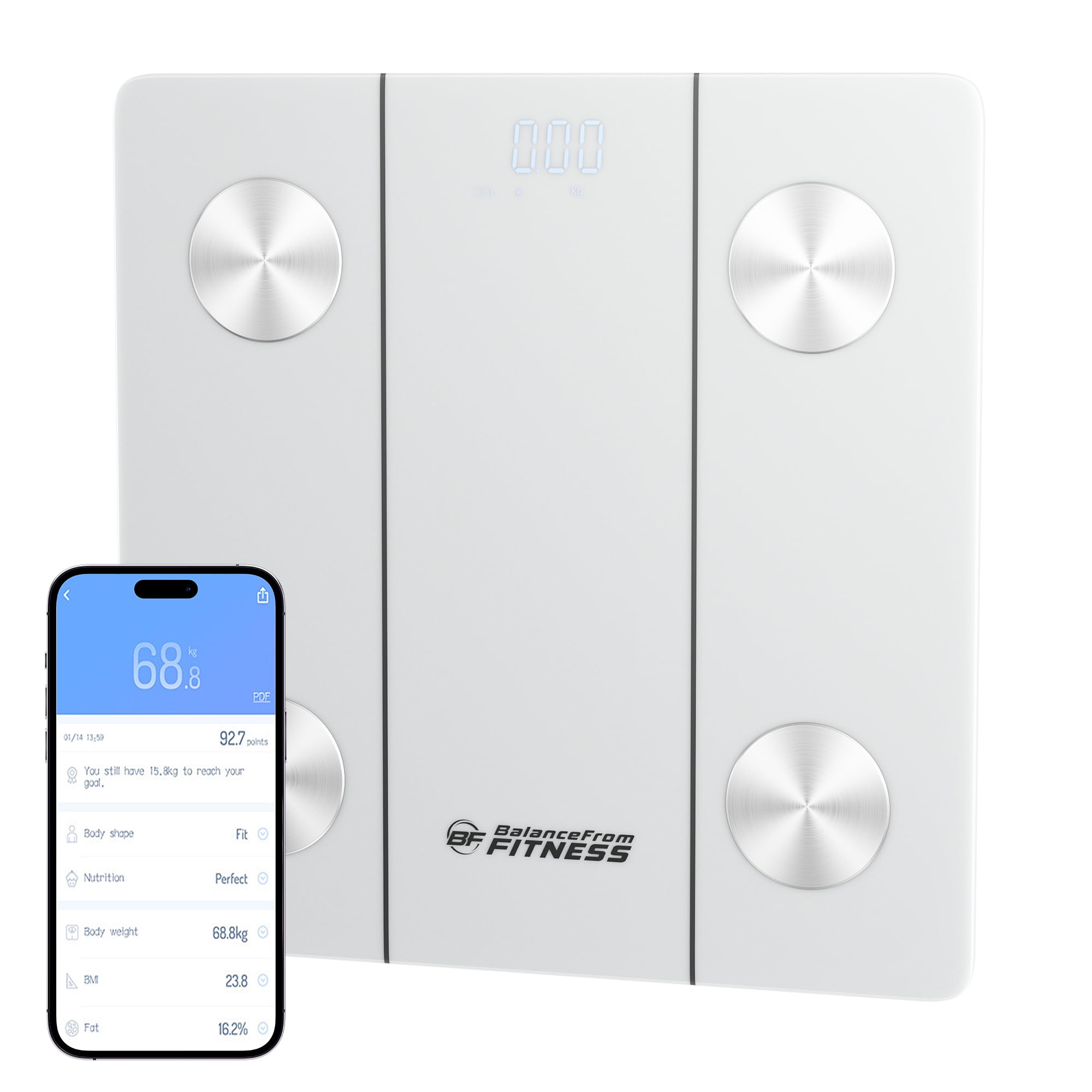 Signature Fitness Digital Body Weight Scale with LED Display, High ...