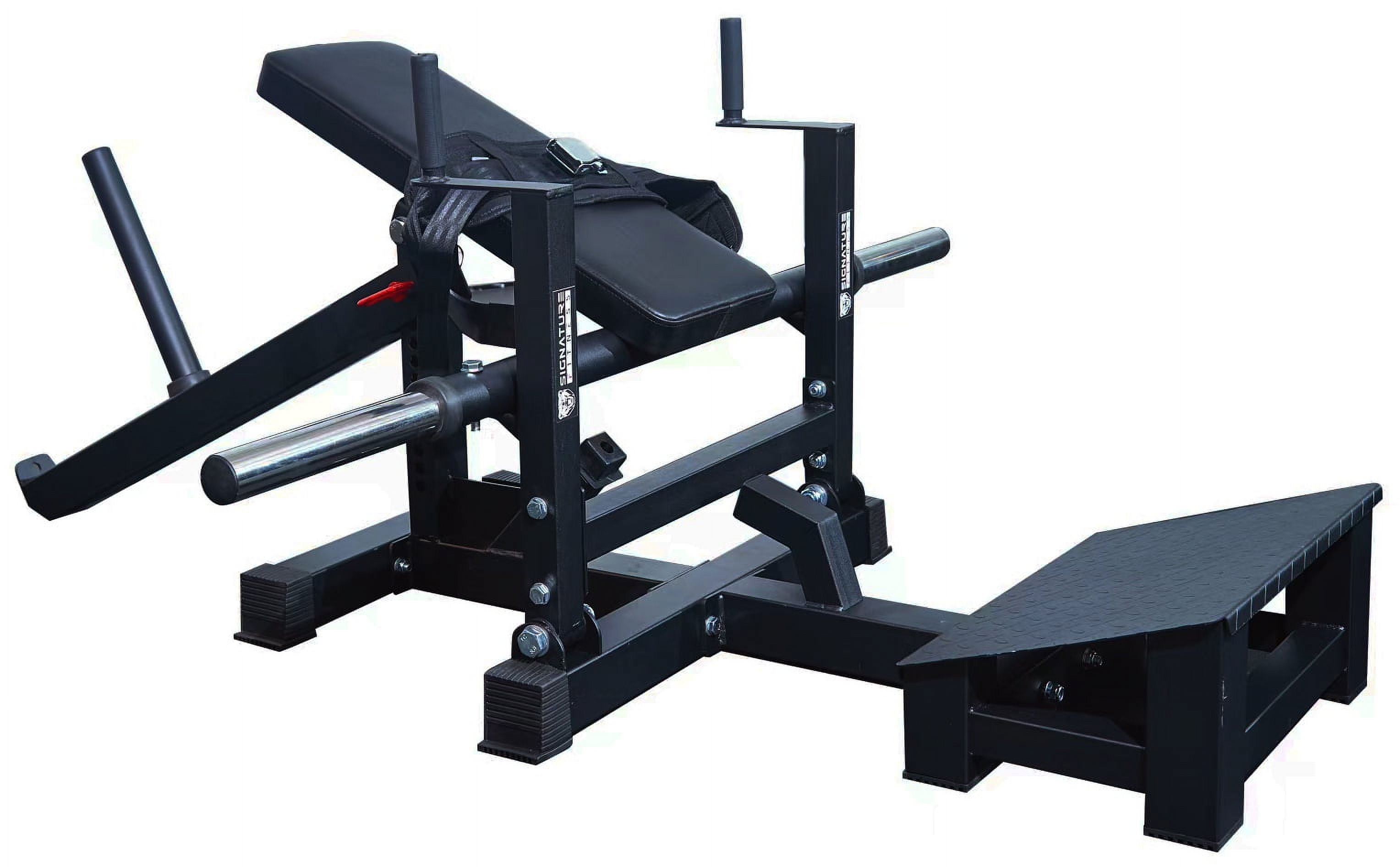 Signature Fitness Glute Bridge Plate-Loaded Hip Thrust Machine, Black ...
