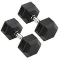 Signature Fitness Hex Dumbbells Strength Workout Equipment Set, 40 lbs ...