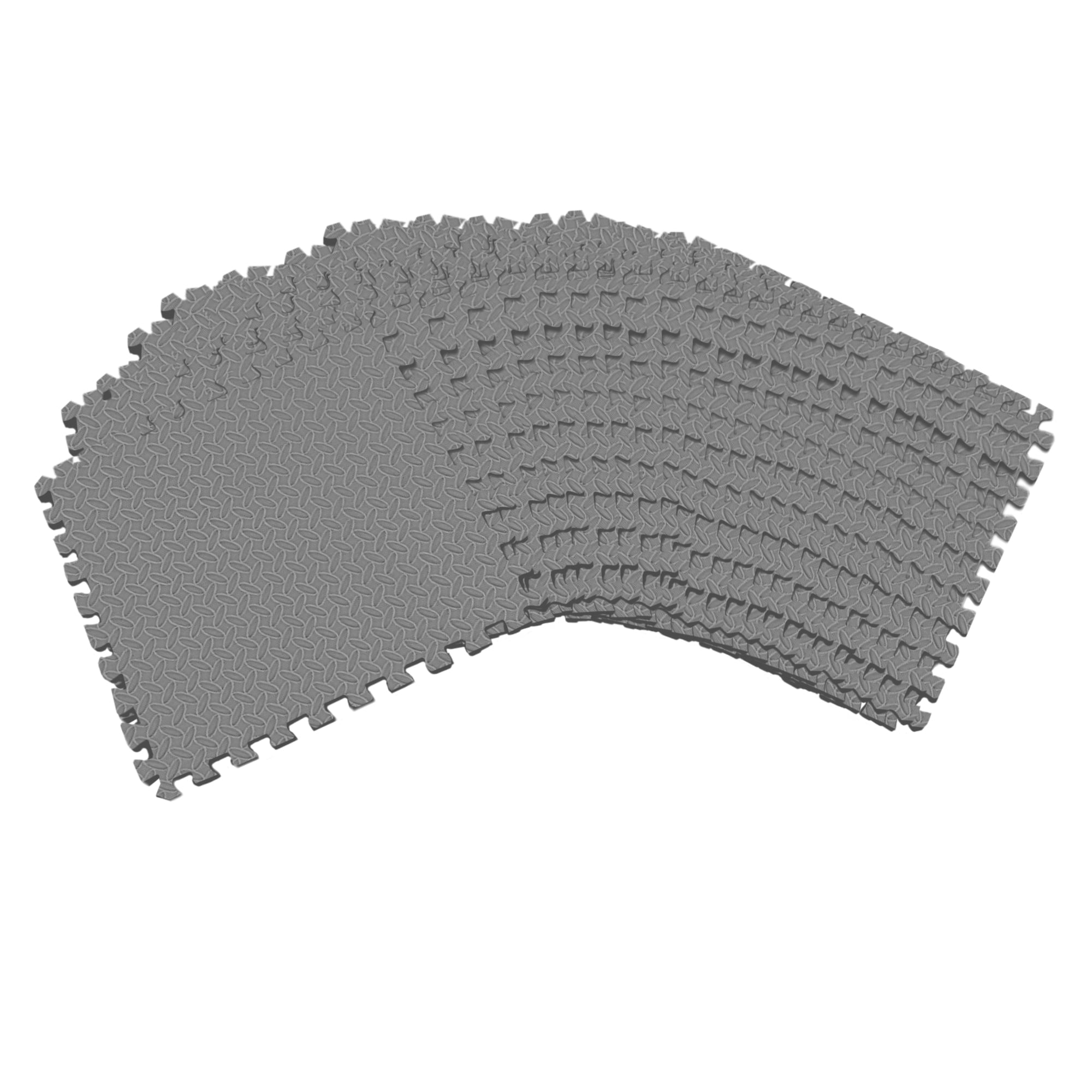 Signature Fitness Interlocking EVA Foam Floor Mats, 63x63cm, Blue/Black ...