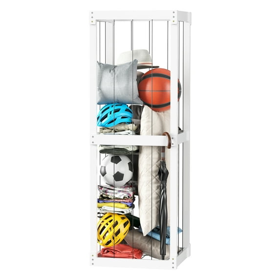 Signature Fitness Multi-Purpose Wooden Storage Rack，with Elastic Bands ...