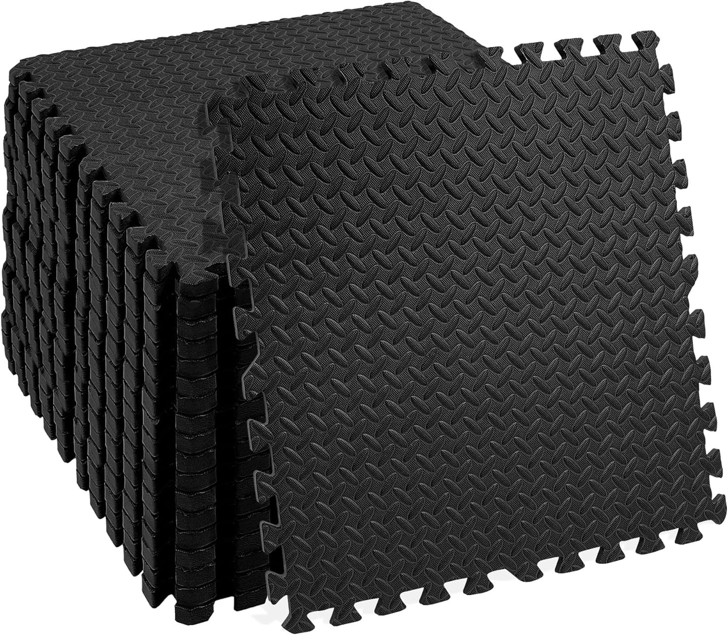 Signature Fitness Puzzle Exercise Mat with EVA Foam Interlocking Tiles ...